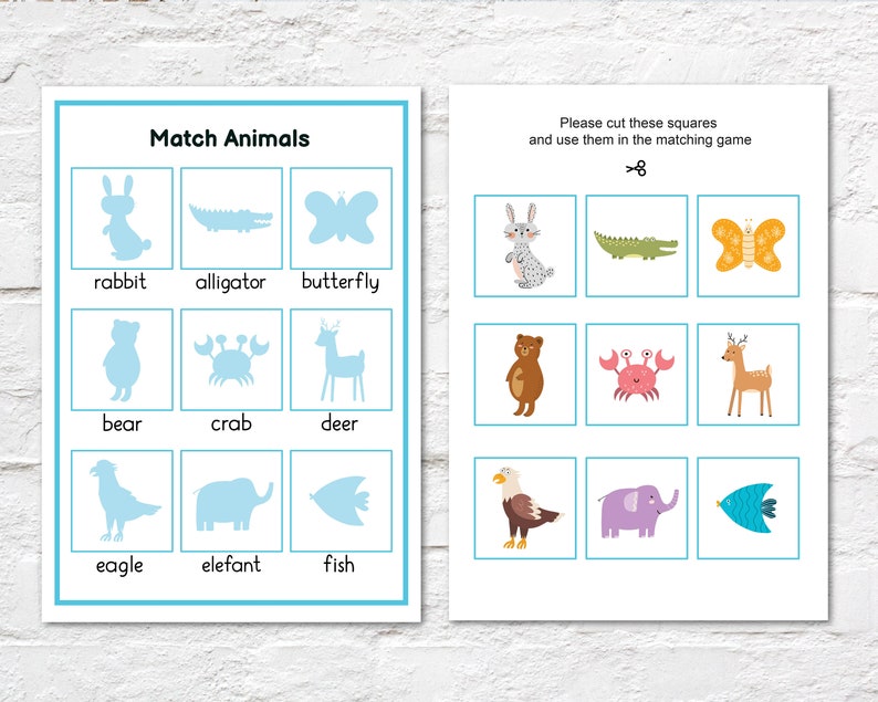 Toddler Busy Book Printable Pdf Busy Binder, Quiet Book, Matching Game ...