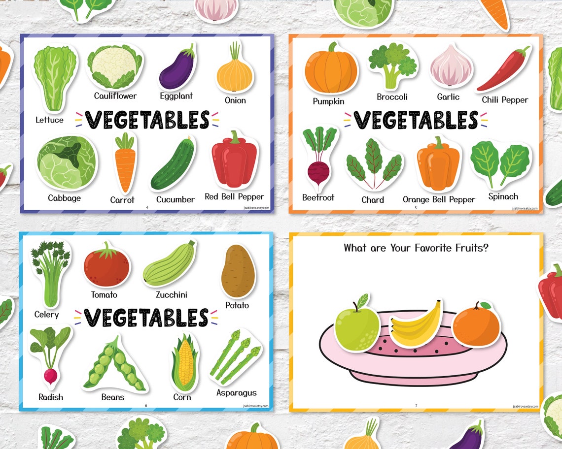 Fruits and Vegetables Busy Book Toddler Busy Book Printable | Etsy
