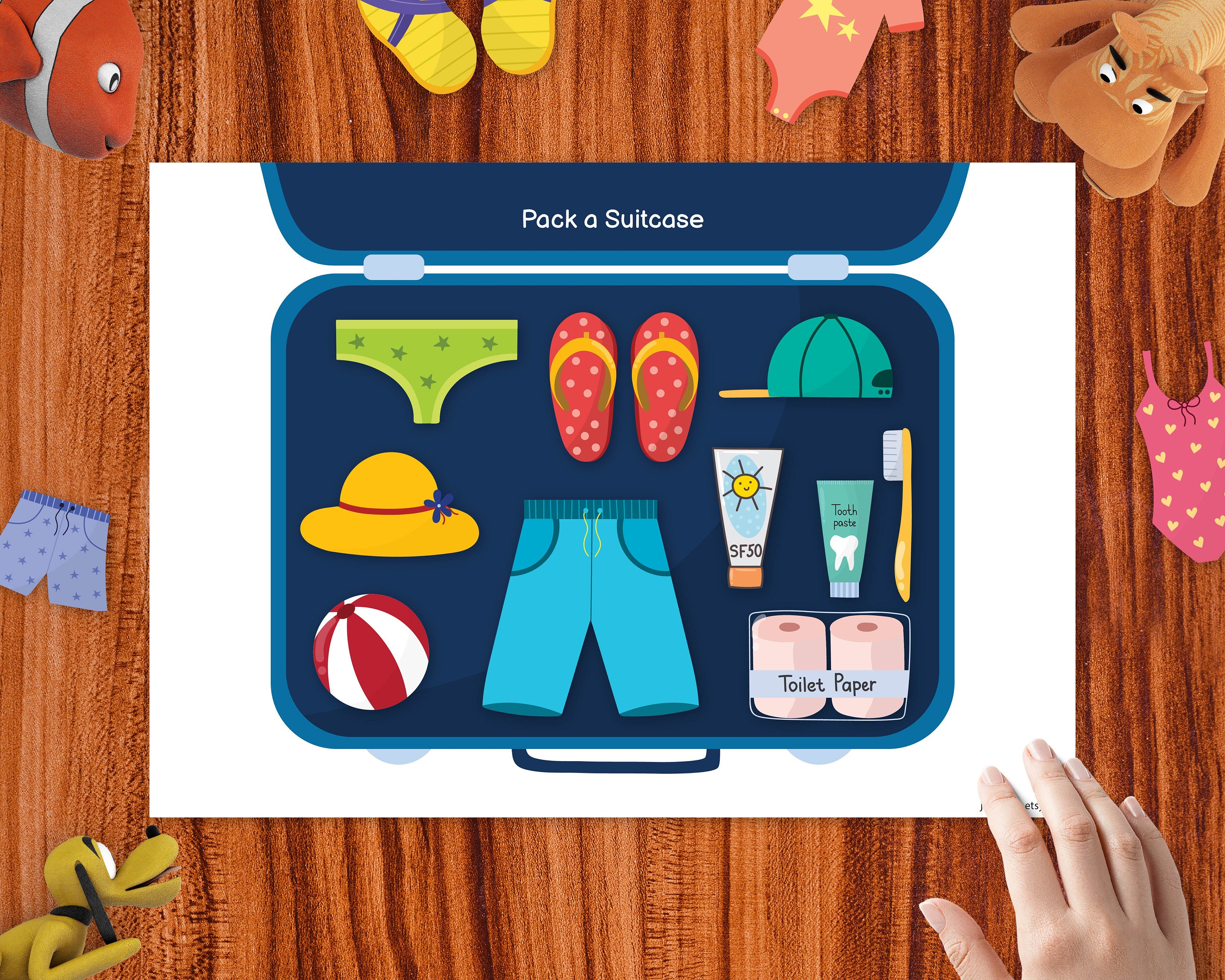 Pack a Suitcase Busy Book Page Summer Vacation Worksheet for - Etsy Sweden