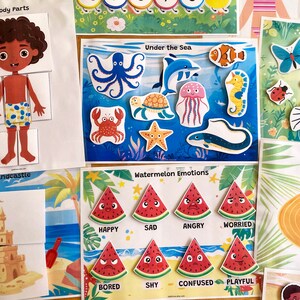 Summer Busy Book Printable, Toddler Summer Busy Book Pdf, Summer Busy ...