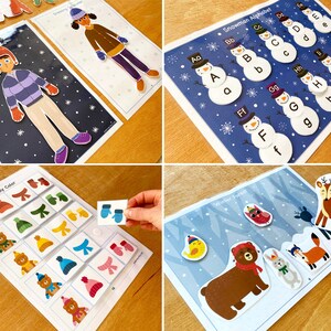 Winter Busy Book, Toddler Busy Book Printable, Quiet Book Pdf, Winter ...