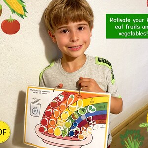 Eating Real Rainbow Worksheet, Printable Busy Book, Activity Page for ...