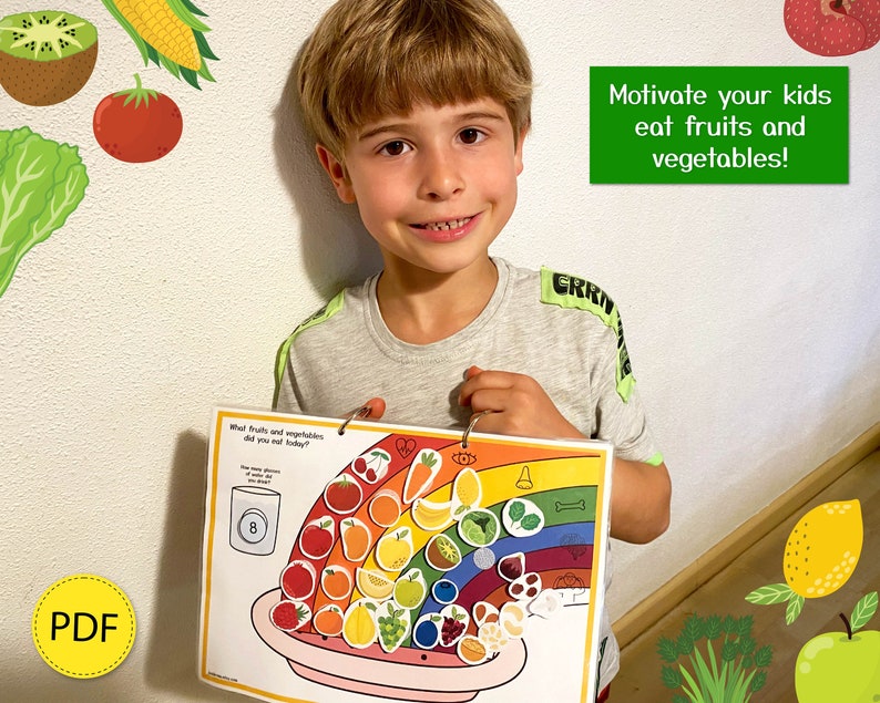 Eating Real Rainbow Worksheet, Printable Busy Book, Activity Page for ...