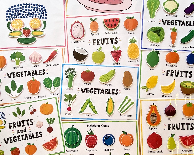 Fruits and Vegetables Busy Book Toddler Busy Book Printable - Etsy