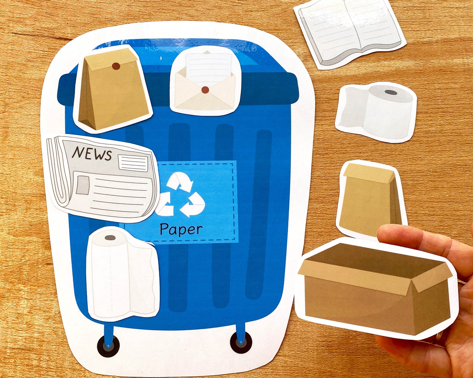 Waste Sorting Busy Book Printable Game for Toddlers Trash - Etsy