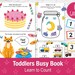 Learn to Count Busy Book for Toddlers A4 6 Printable Games | Etsy