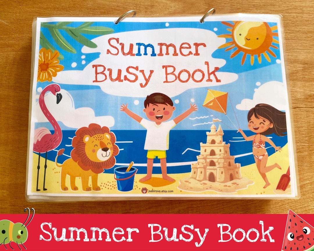 Summer Busy Book Printable, Toddler Summer Busy Book Pdf, Summer Busy ...