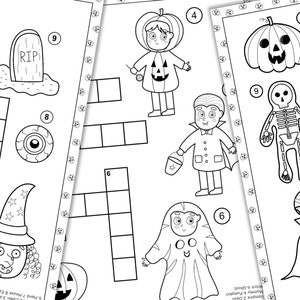 Halloween Crossword Puzzles Pdf for Kids, Halloween Crossword Printable ...