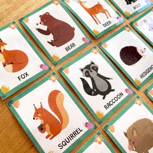 Forest Animals Flashcards Pdf, Woodland Animals Flash Cards Printable ...