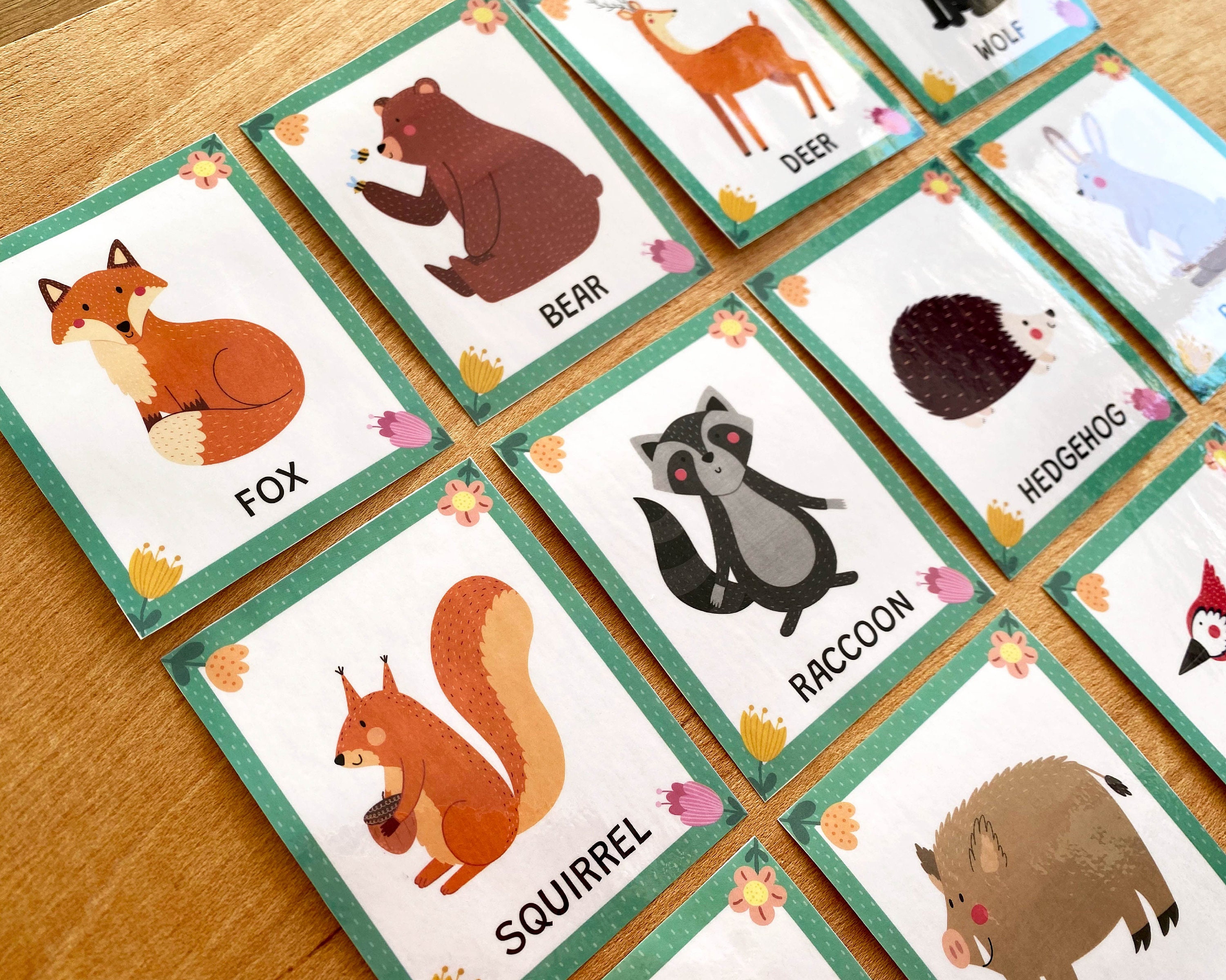 Forest Animals Flashcards Pdf, Woodland Animals Flash Cards Printable ...