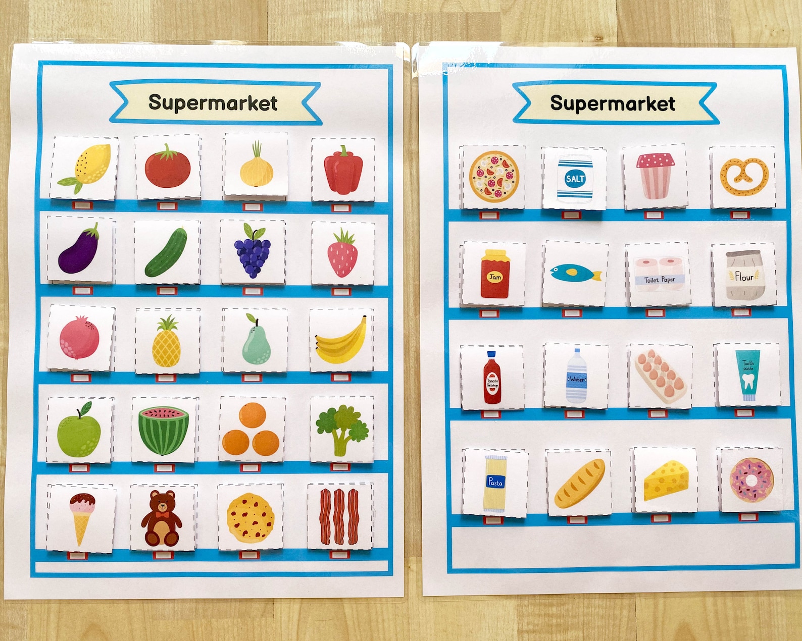 Shopping Busy Book Printable Game for Toddlers Grocery - Etsy