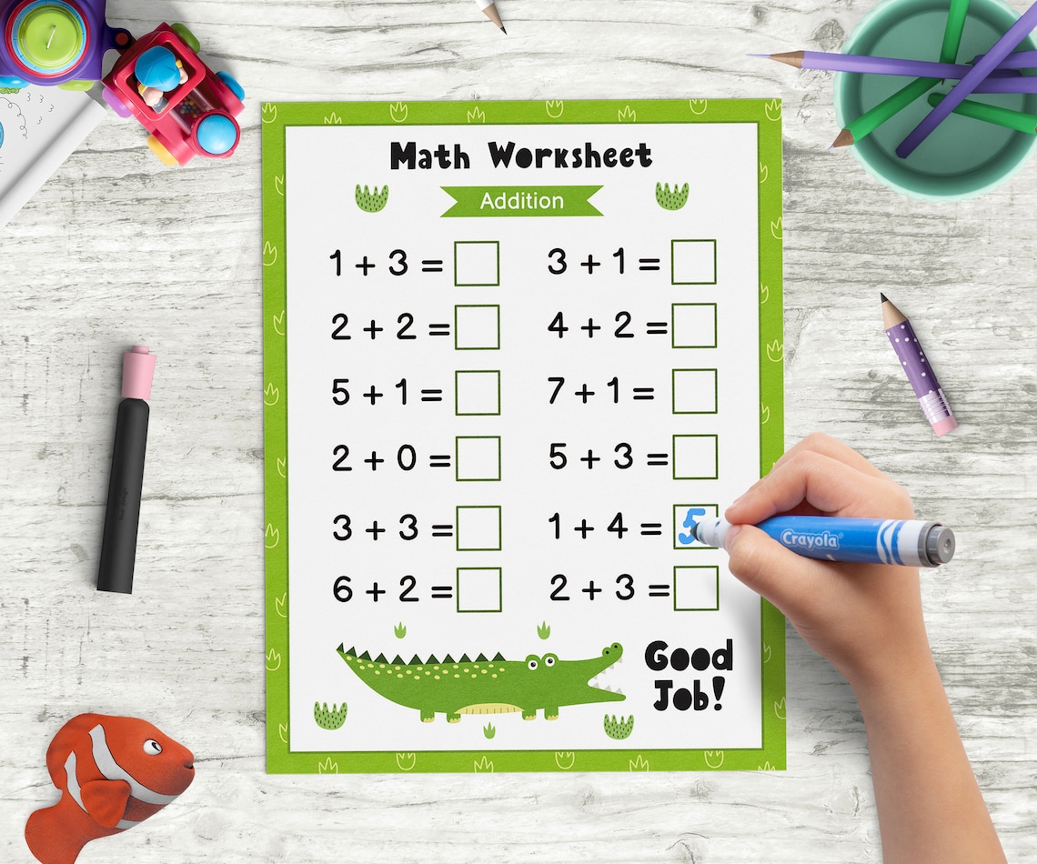 Math Worksheets 5 Printable PDF Pages Preschool Worksheets | Etsy