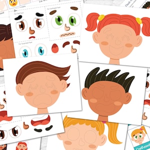 Emotions Busy Book Printable, Busy Bag Pdf, Baby Quiet Book, Preschool ...