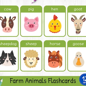 Farm Animals Flashcards Pdf, Farm Animals Flash Cards Printable ...