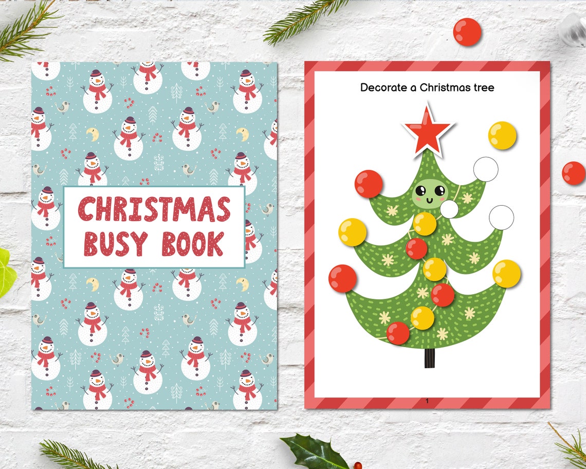 Christmas Busy Book for Toddlers, Printable Busy Binder, Winter Busy ...