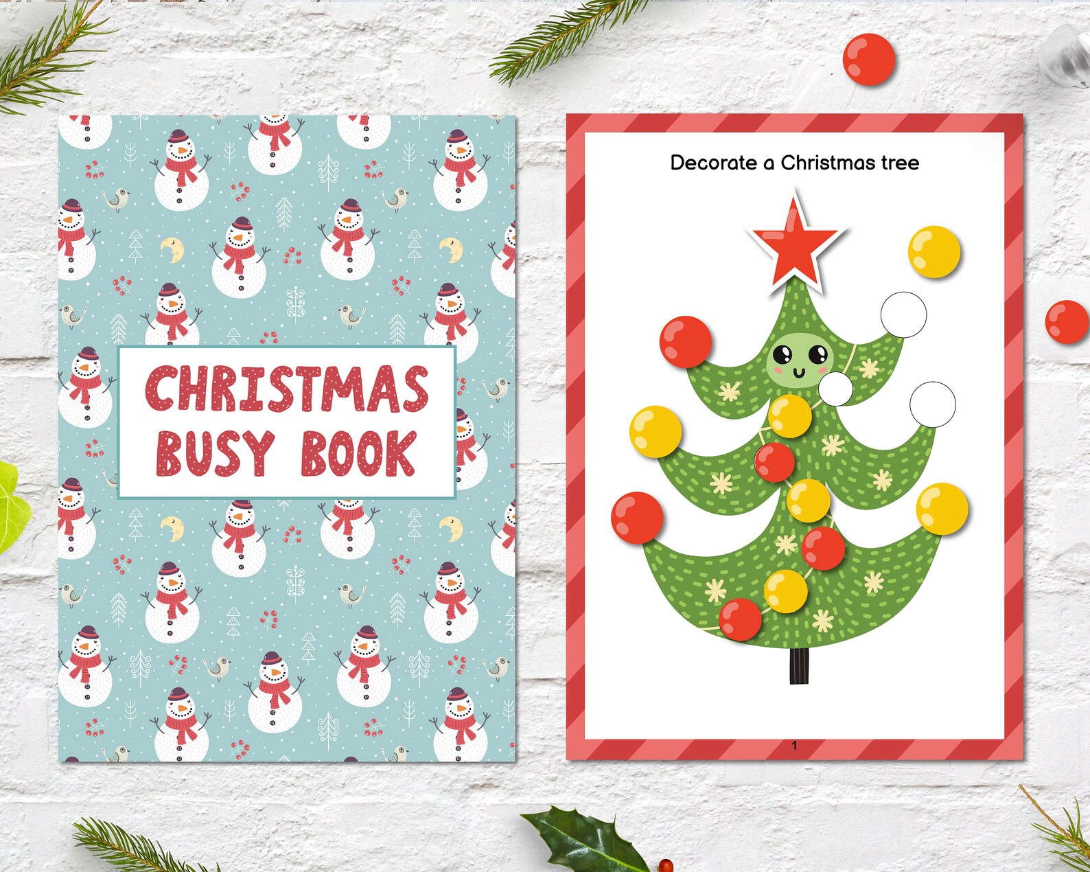 Christmas Busy Book for Toddlers Printable Busy Binder | Etsy