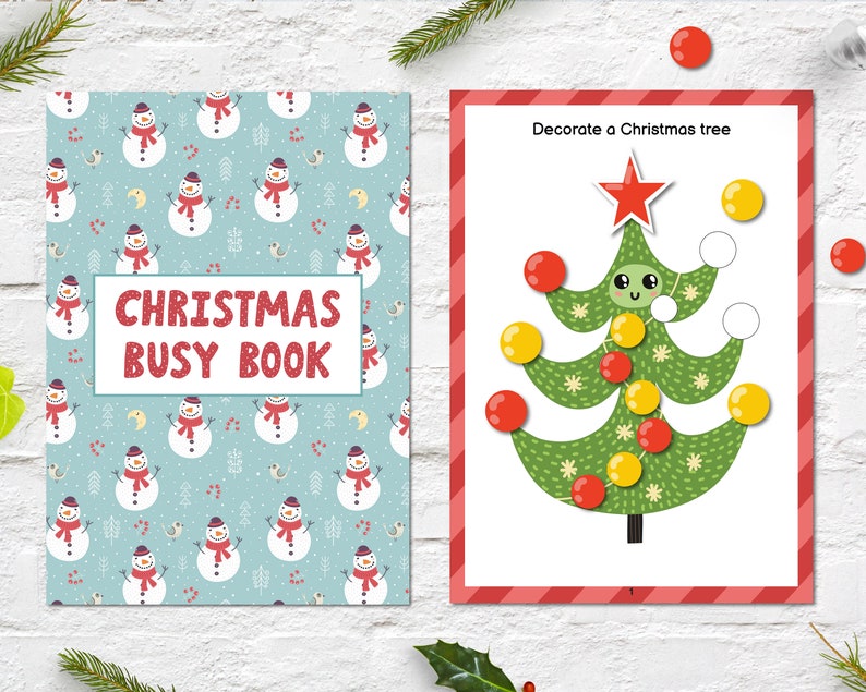 Christmas Busy Book for Toddlers Printable Busy Binder - Etsy