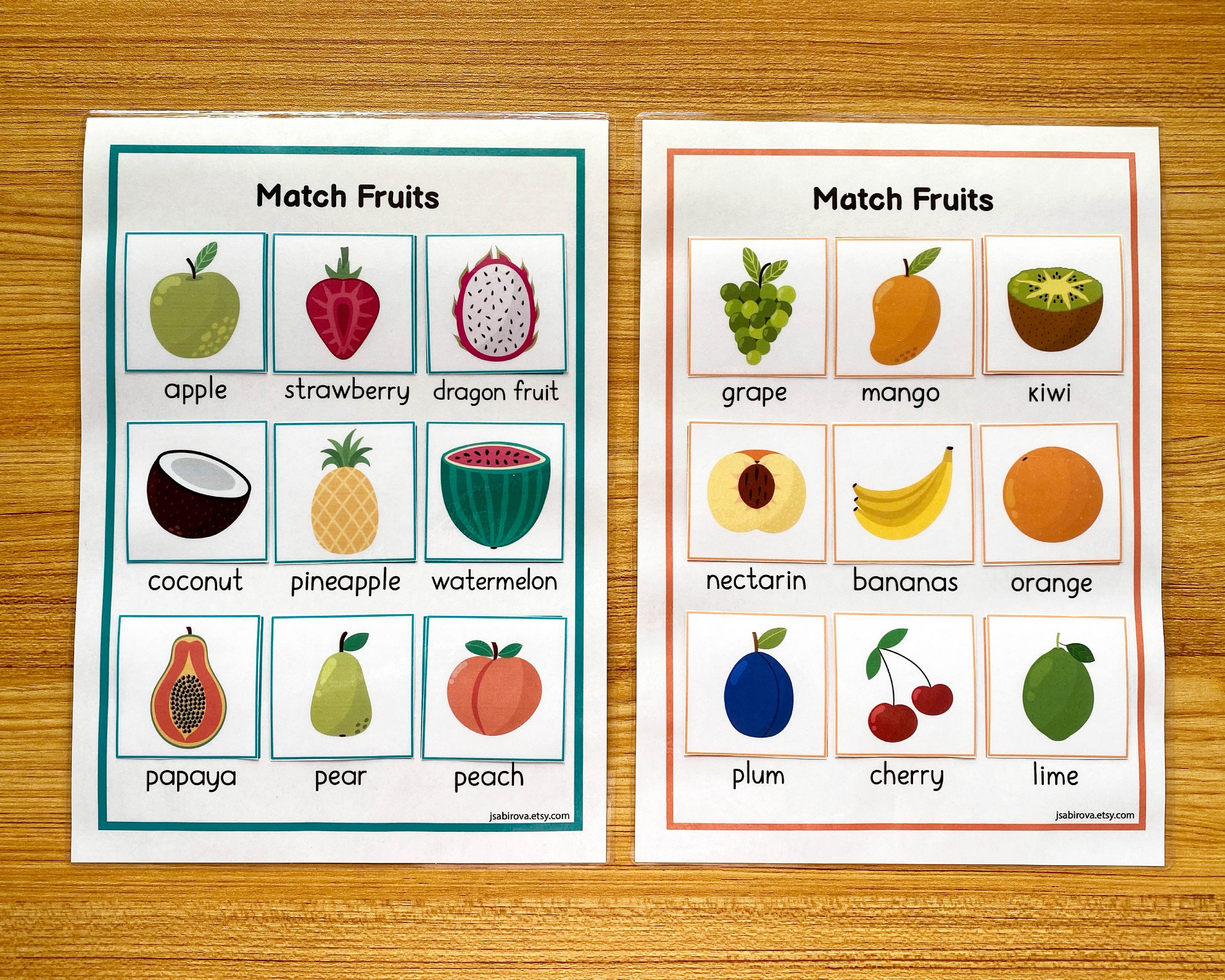 Fruits Sorting Busy Book Printable Fruits and Vegetables Busy - Etsy Canada