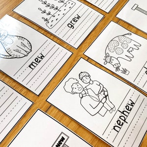Ew Phonics Sound Flash Cards, -ew- Digraph Printable Flashcards ...