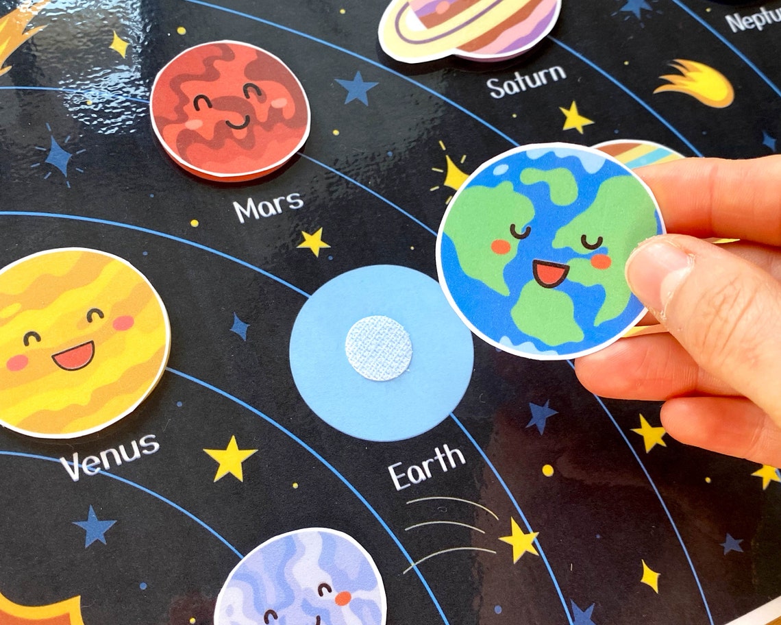 Solar System Busy Book Page Planet Matching Worksheet for | Etsy Canada