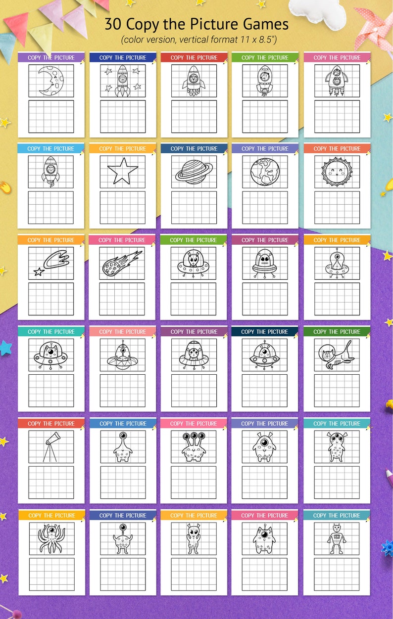 Learn to Draw Activity Book for Kids Printable Puzzle Book - Etsy