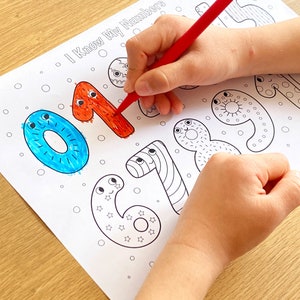 Cute Numbers Coloring Page, Color the Numbers 0 to 10 Coloring Page ...