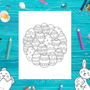 Easter Mandalas Coloring Pages, Circle Shape Easter Patterns Printable ...