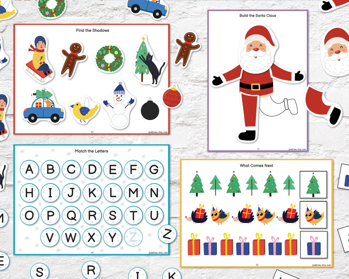 Christmas Busy Book Toddler Busy Book Printable Quiet Book - Etsy
