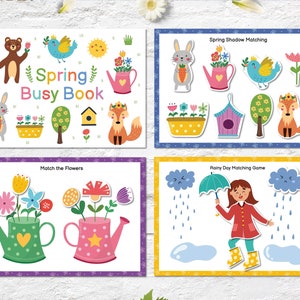 Seasons Busy Book Bundle for Toddlers, Set of 4 Toddler Busy Book ...