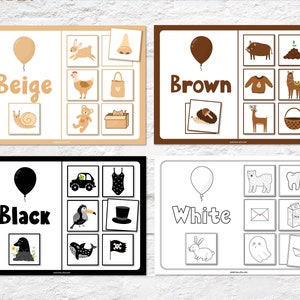 Colors Matching Activities, Toddler Busy Book, Color Sorting Busy Book ...