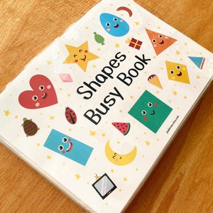 Shapes Busy Book for Toddlers, Printable Baby Quiet Book, Shapes ...