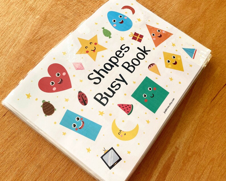 Shapes Busy Book for Toddlers, Printable Baby Quiet Book, Shapes ...