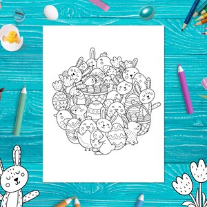 Easter Mandalas Coloring Pages, Circle Shape Easter Patterns Printable ...