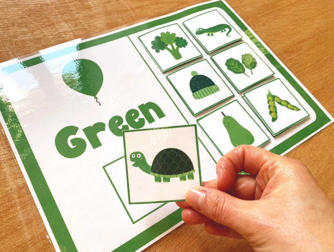 Colors Matching Activities Toddler Busy Book Color Sorting - Etsy