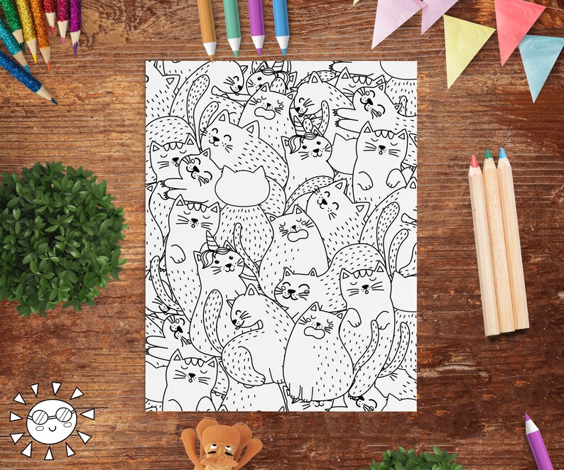 Doodle Coloring Book Bundle Coloring Pages Printable | Etsy