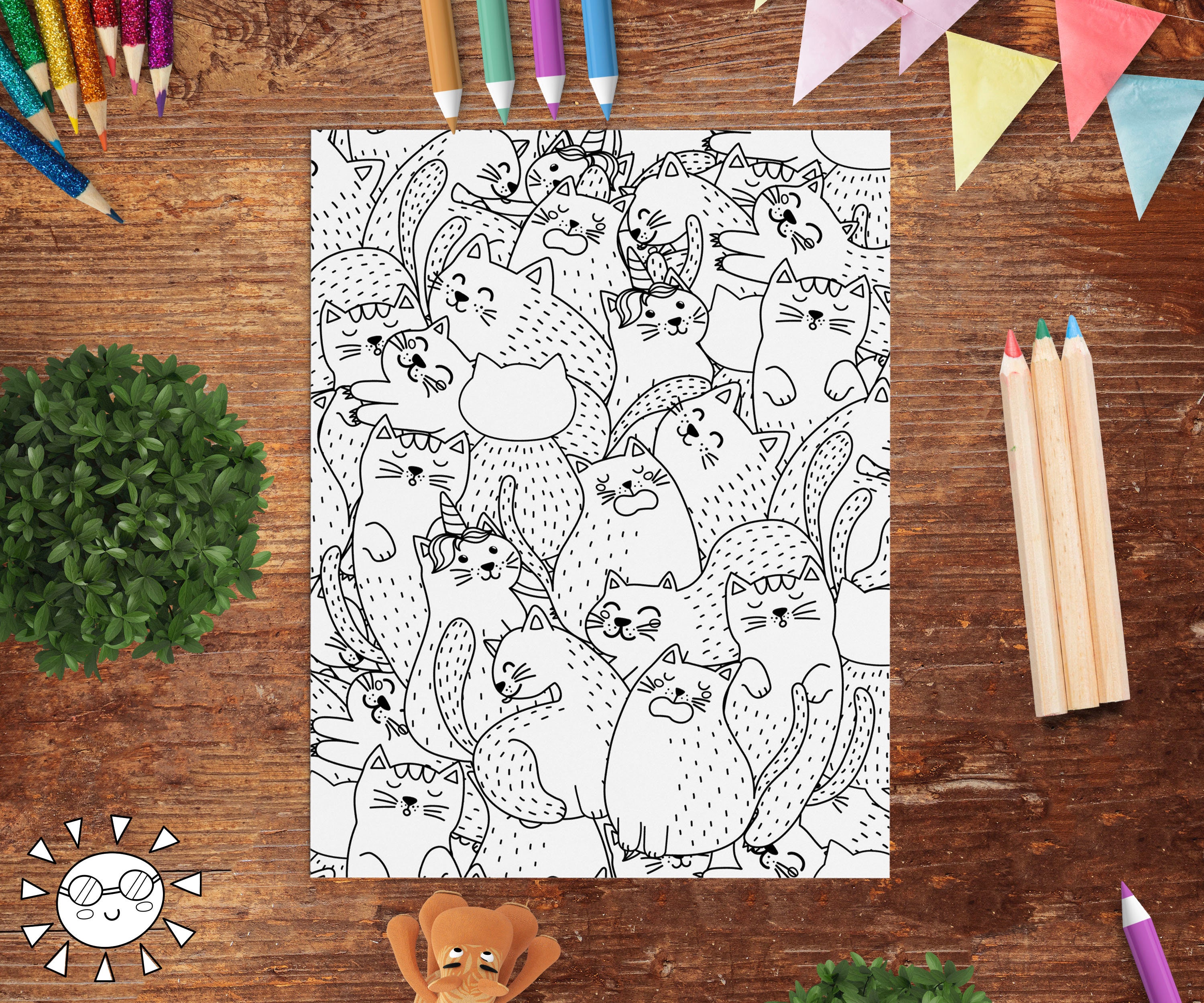Doodle Coloring Book Bundle Coloring Pages Printable - Etsy