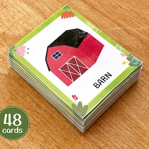 On the Farm Flashcards PDF, 48 Farm Animals Flash Cards Printable, Farm ...