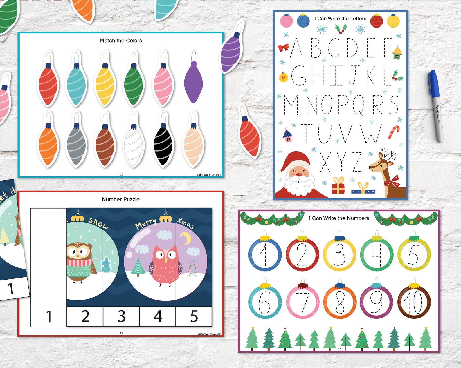 Christmas Busy Book, Toddler Busy Book Printable, Quiet Book Pdf ...