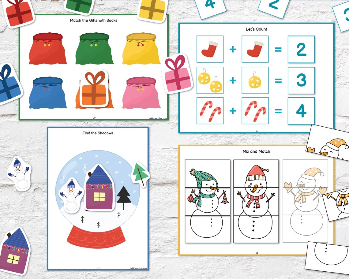 Christmas Busy Book Toddler Busy Book Printable Quiet Book - Etsy