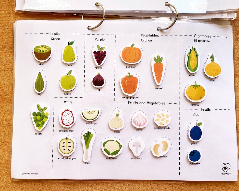 Eating Real Rainbow Worksheet Printable Busy Book Activity - Etsy