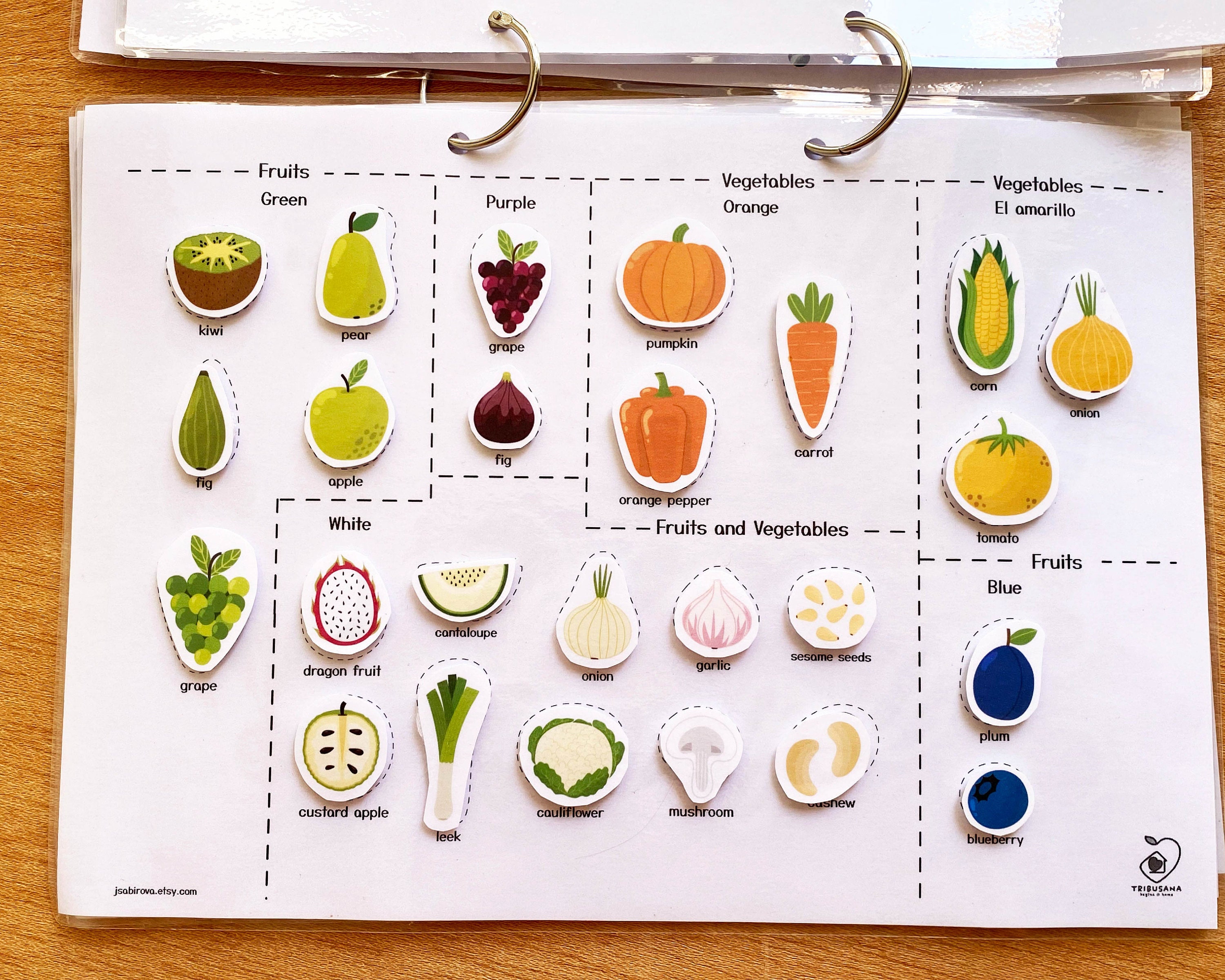 Eating Real Rainbow Worksheet, Printable Busy Book, Activity Page for ...