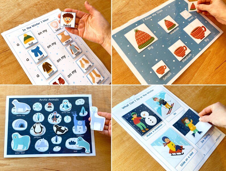 Winter Busy Book, Toddler Busy Book Printable, Quiet Book Pdf, Winter ...