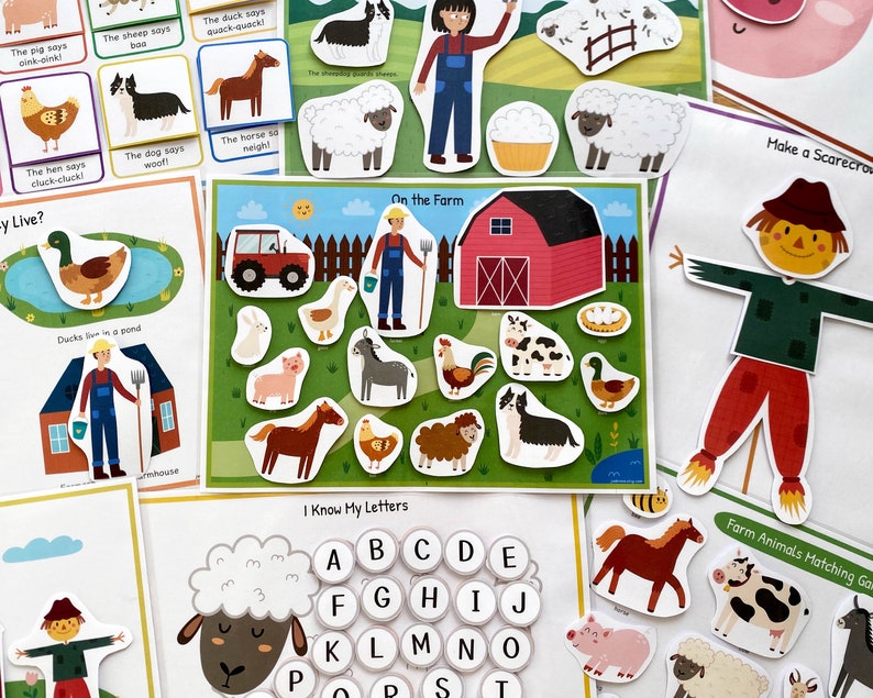 Farm Busy Book Printable Toddler First Busy Book Pdf Farm - Etsy