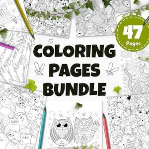 Doodle Coloring Book Bundle, Coloring Pages Printable, Coloring Pages ...