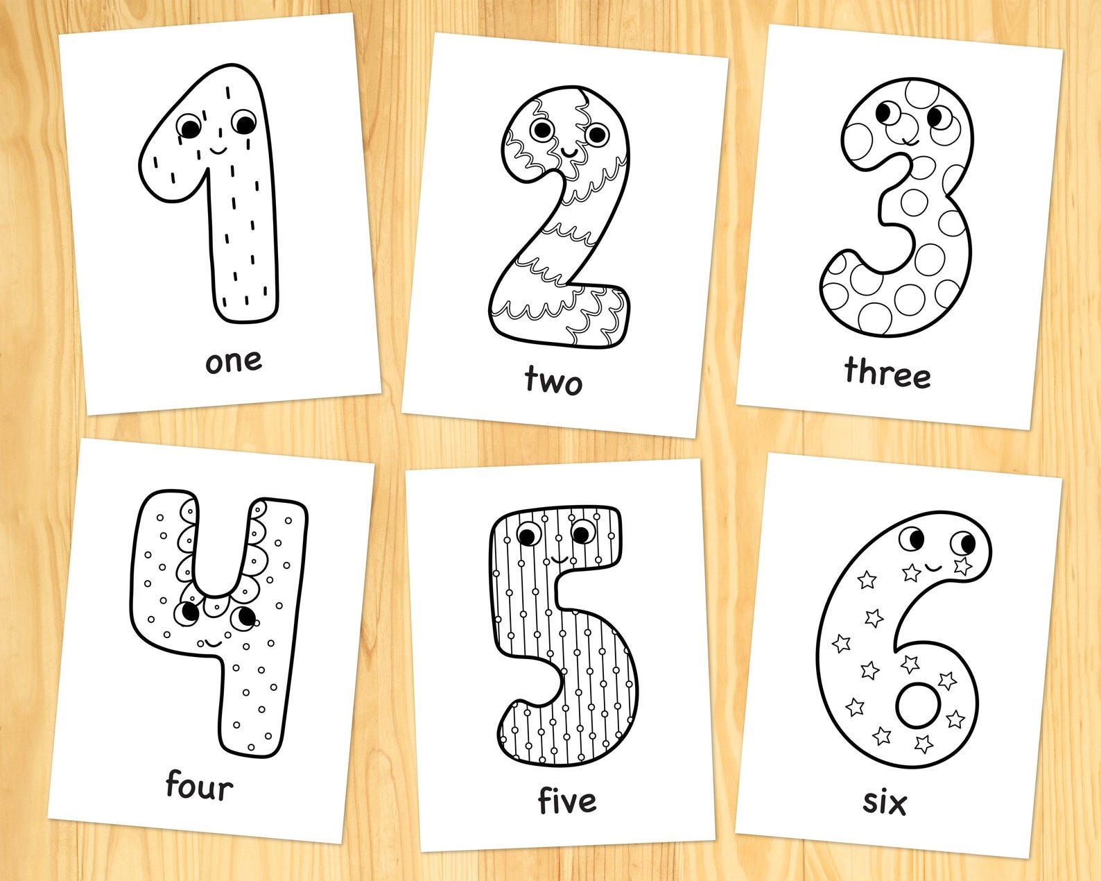 Cute Numbers Coloring Page, Color the Numbers 0 to 10 Coloring Page ...