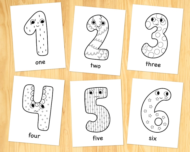 Cute Numbers Coloring Page, Color the Numbers 0 to 10 Coloring Page ...