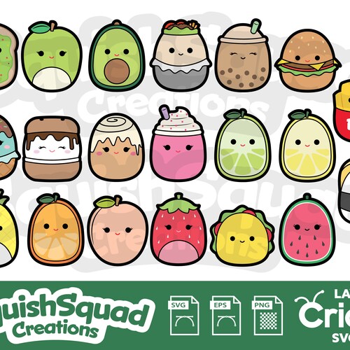 Squishmallow Mushroom Squad Bundle Collection SVG Files EPS - Etsy