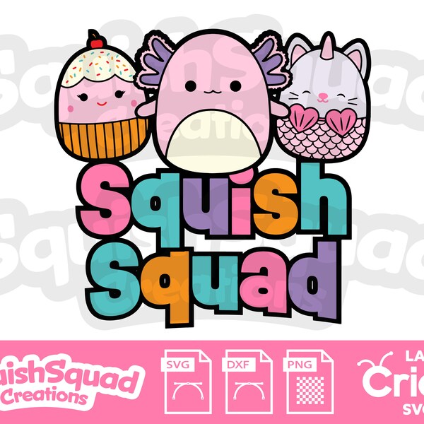 Squishmallow Squad Cake Topper - Etsy