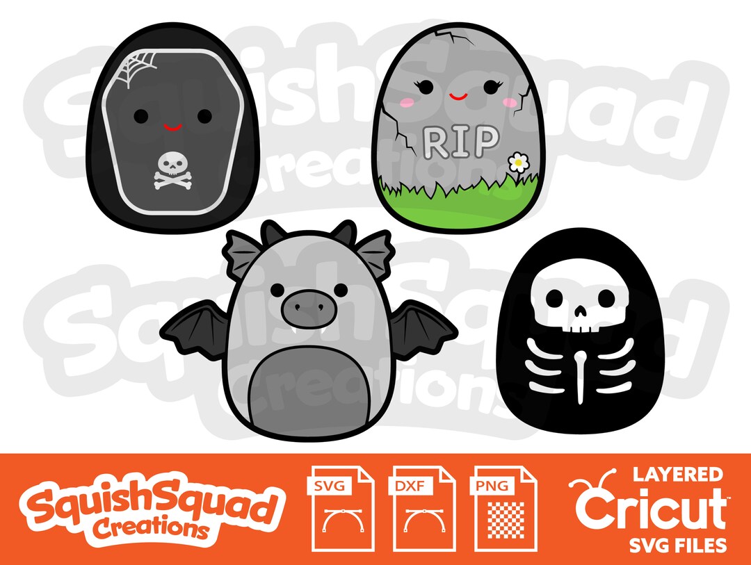 Squishmallow Halloween Squad Bundle Collection Layered SVG - Etsy