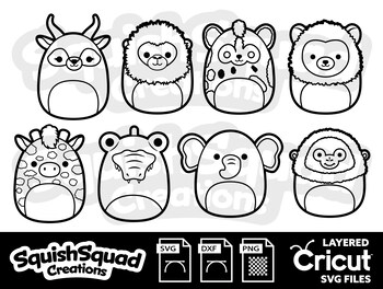 Squishmallow Outline Svg - Etsy Canada